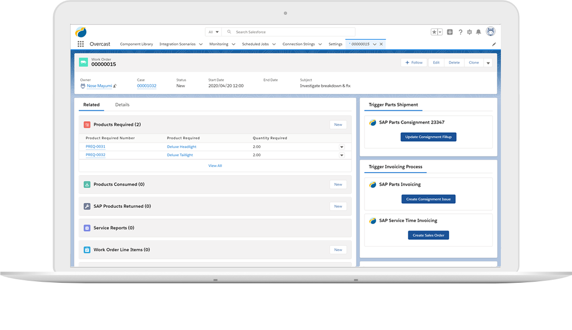 Overcast Solution for Salesforce - SAP Integration for Field Service Overcast Solution for Salesforce - SAP Integration for Field Service